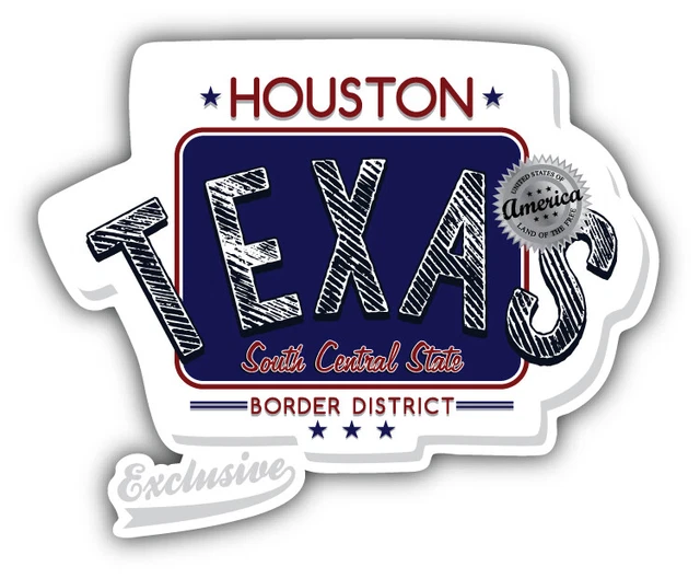 DOPASTICKER Houston City Texas Usa Label Sticker Decal Phone Decal ...