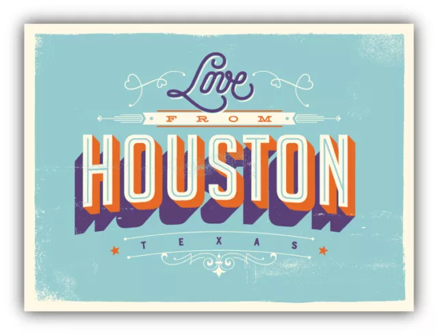 DOPASTICKER Houston City Texas Usa Vintage Label Sticker Decal Phone ...