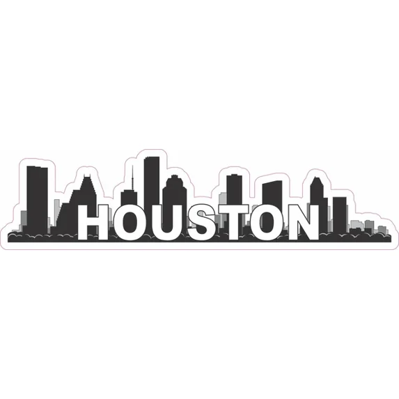 DOPASTICKER Houston Skyline Stickers Texas Car Door Sticker Phone ...