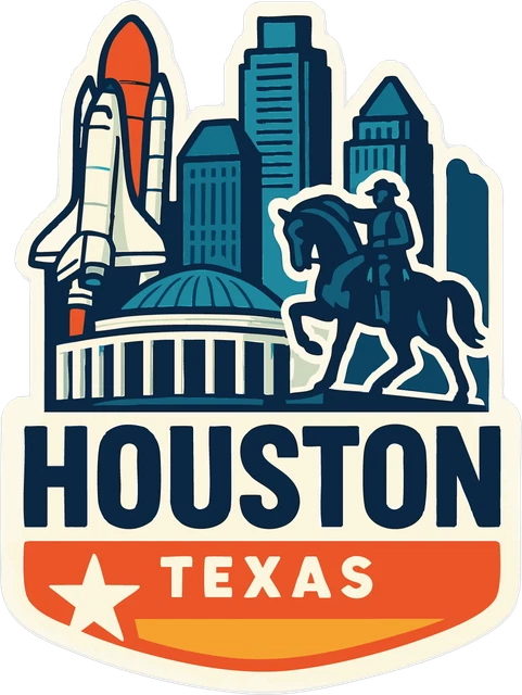 DOPASTICKER Houston Sticker Decal City Skyline Landmark Design Phone ...
