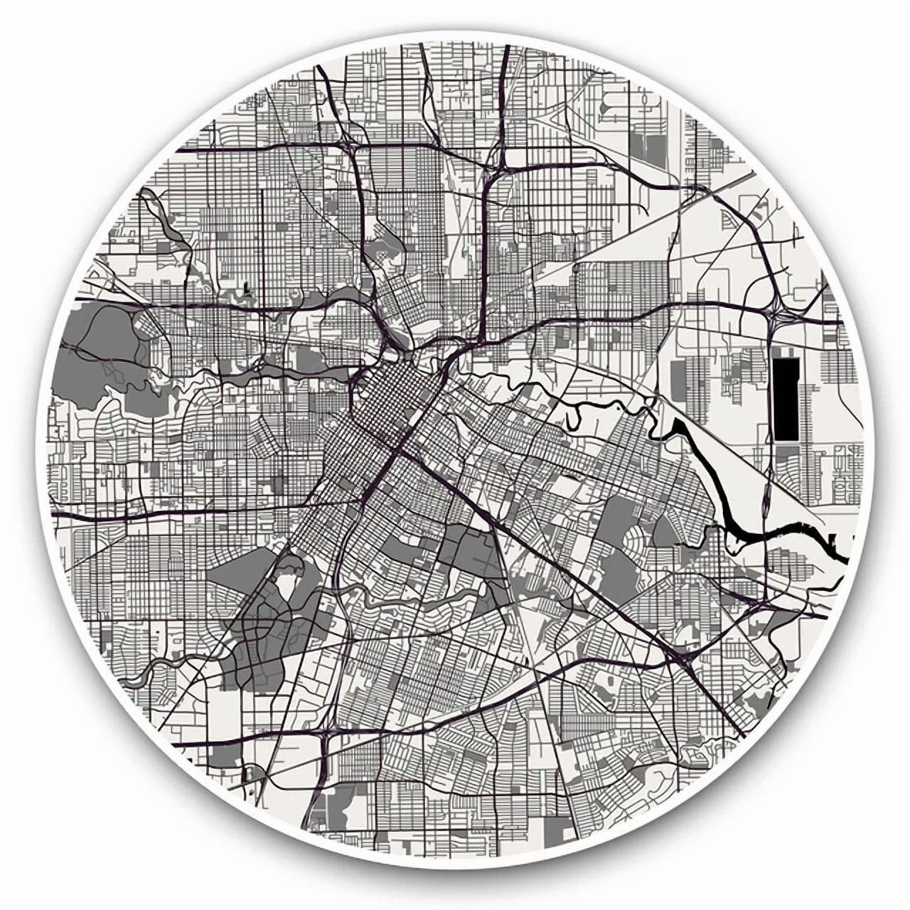 DOPASTICKER Houston Street Map Usa Cool Gift Decorative Laptop, Phone ...