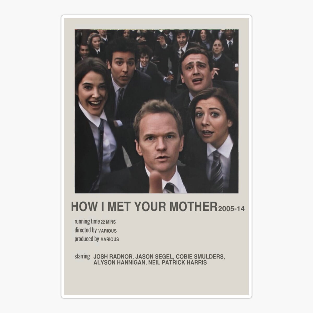 DOPASTICKER How I Met Your Mother Minimalist Tv Poster Sticker, Phone ...