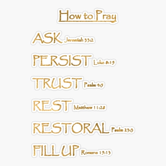 DOPASTICKER How To Pray Sticker, Phone Sticker Car Stickers, Birthday ...