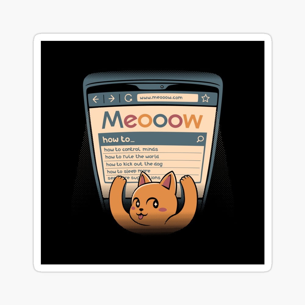 DOPASTICKER How To Rule The World Cat Using A Computer - Hot Trending ...