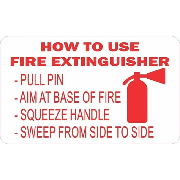 DOPASTICKER How To Use Fire Extinguisher Sticker Business Safety ...