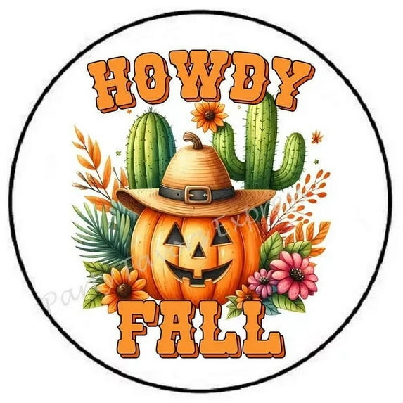 DOPASTICKER Howdy Fall Pumpkin Decorative Laptop, Phone Stickers ...