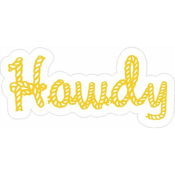 DOPASTICKER Howdy Rope Font Sticker Car Sticker Phone Sticker, Latop ...