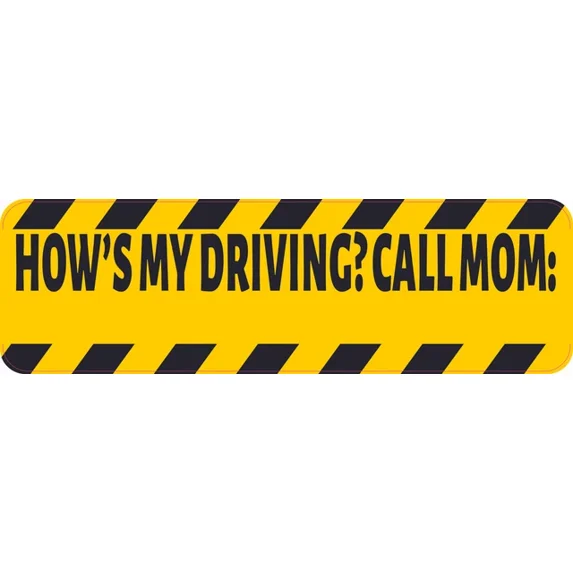 DOPASTICKER Hows My Driving Call Mom Sticker Phone Sticker, Latop ...