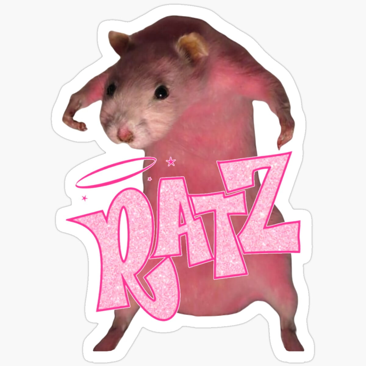 DOPASTICKER Hq Pink Rat Ratz Sticker. Gift You - Decorate Laptops ...