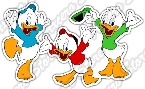 DOPASTICKER Huey Dewey Louie Scrooge Mcduck Nephew Car Sticker Decal ...