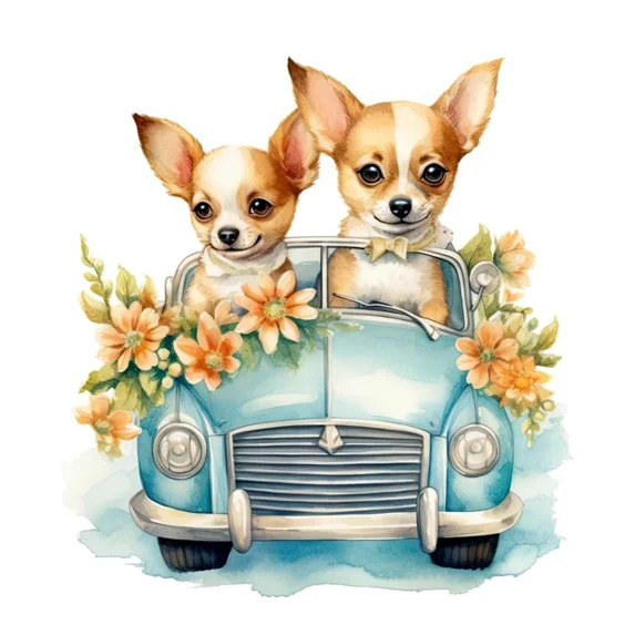 DOPASTICKER Huge Chihuahua Car Sticker Dog Sticker Phone Sticker, Latop ...
