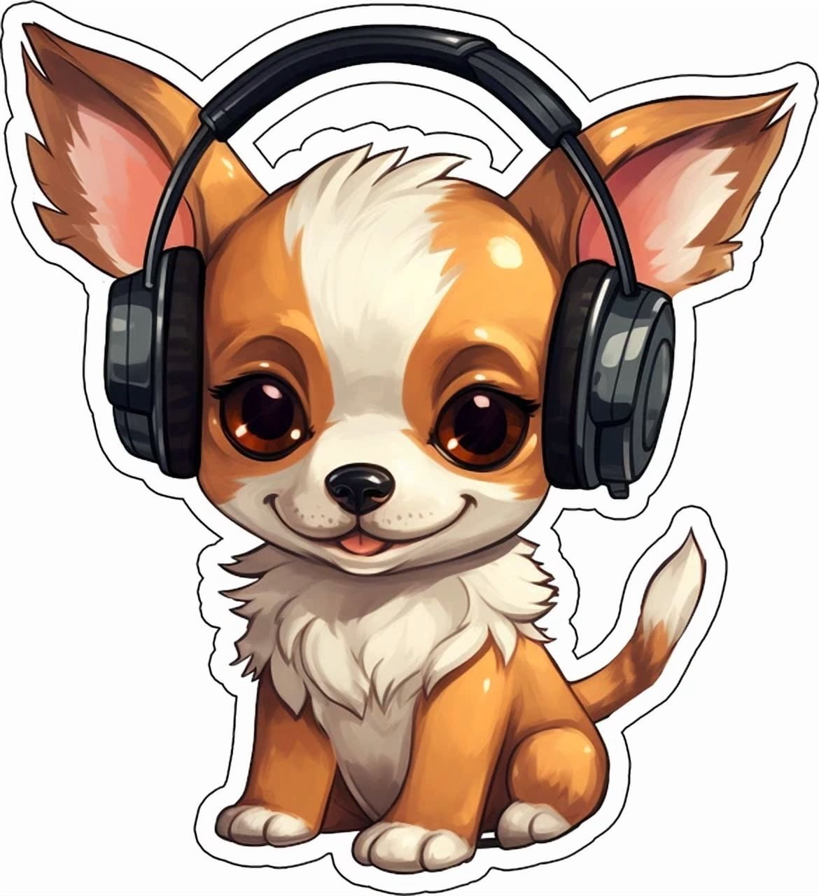 DOPASTICKER Huge Chihuahua Car Sticker Dog Sticker Phone Sticker, Latop ...