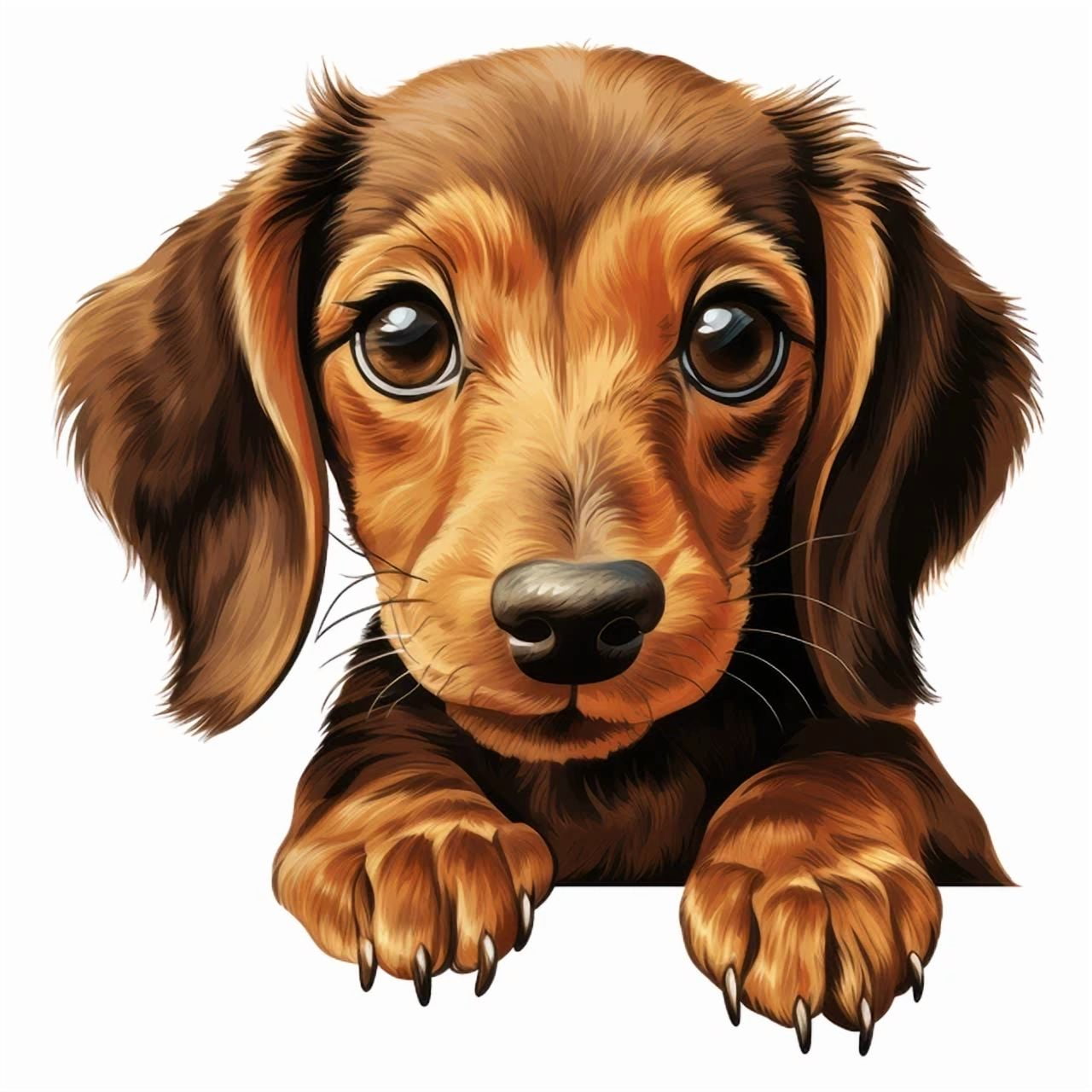 DOPASTICKER Huge Dachshund Car Sticker Dog Sticker Phone Sticker, Latop ...