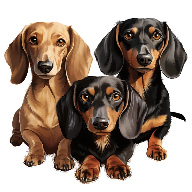 DOPASTICKER Huge Dachshund Car Sticker Dog Sticker Phone Sticker, Latop ...