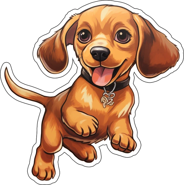 DOPASTICKER Huge Dachshund Car Sticker Dog Sticker Phone Sticker, Latop ...