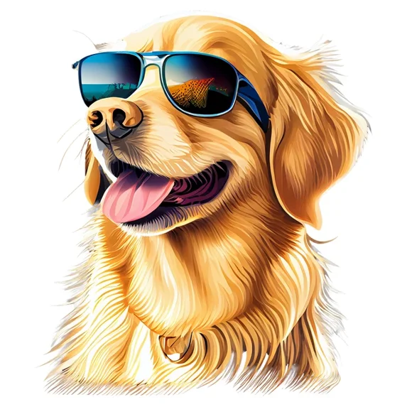 DOPASTICKER Huge Golden Retriever Dog Car Sticker Dogs Sticker Phone ...