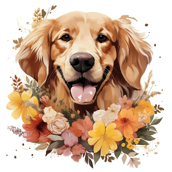 DOPASTICKER Huge Golden Retriever Dog Car Sticker Dogs Sticker Phone ...