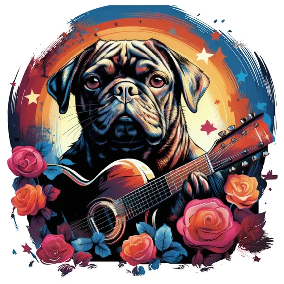 DOPASTICKER Huge Pug Car Sticker Dog Sticker Phone Sticker, Latop ...