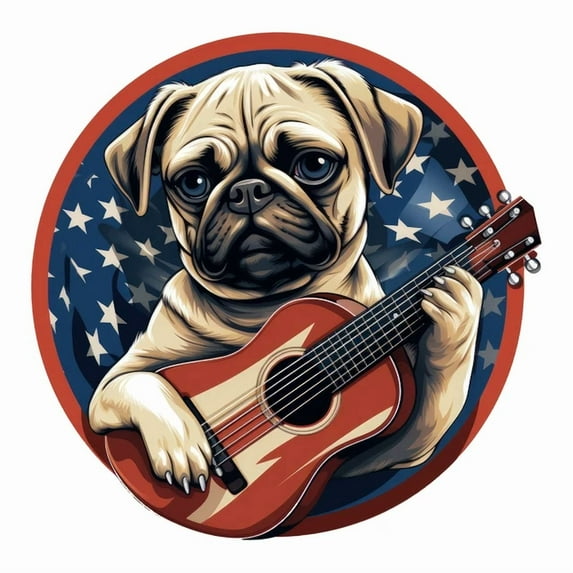 DOPASTICKER Huge Pug Car Sticker Dog Sticker Phone Sticker, Latop ...
