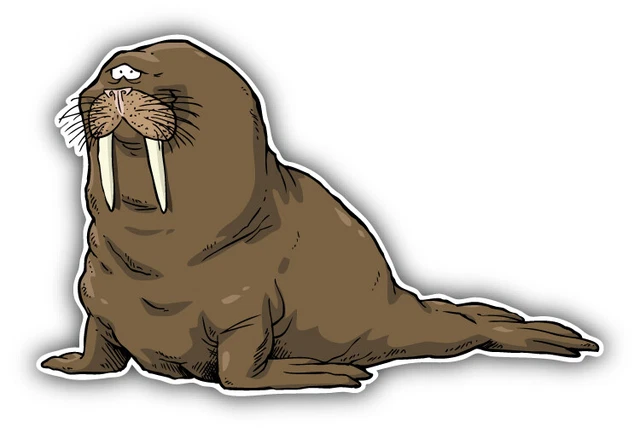 DOPASTICKER Huge Walrus Sticker Decal Phone Decal Water Bottle Stickers ...