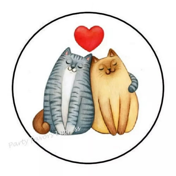 DOPASTICKER Hugging Cats Cute Cat Lover Sticker Phone Sticker, Latop ...