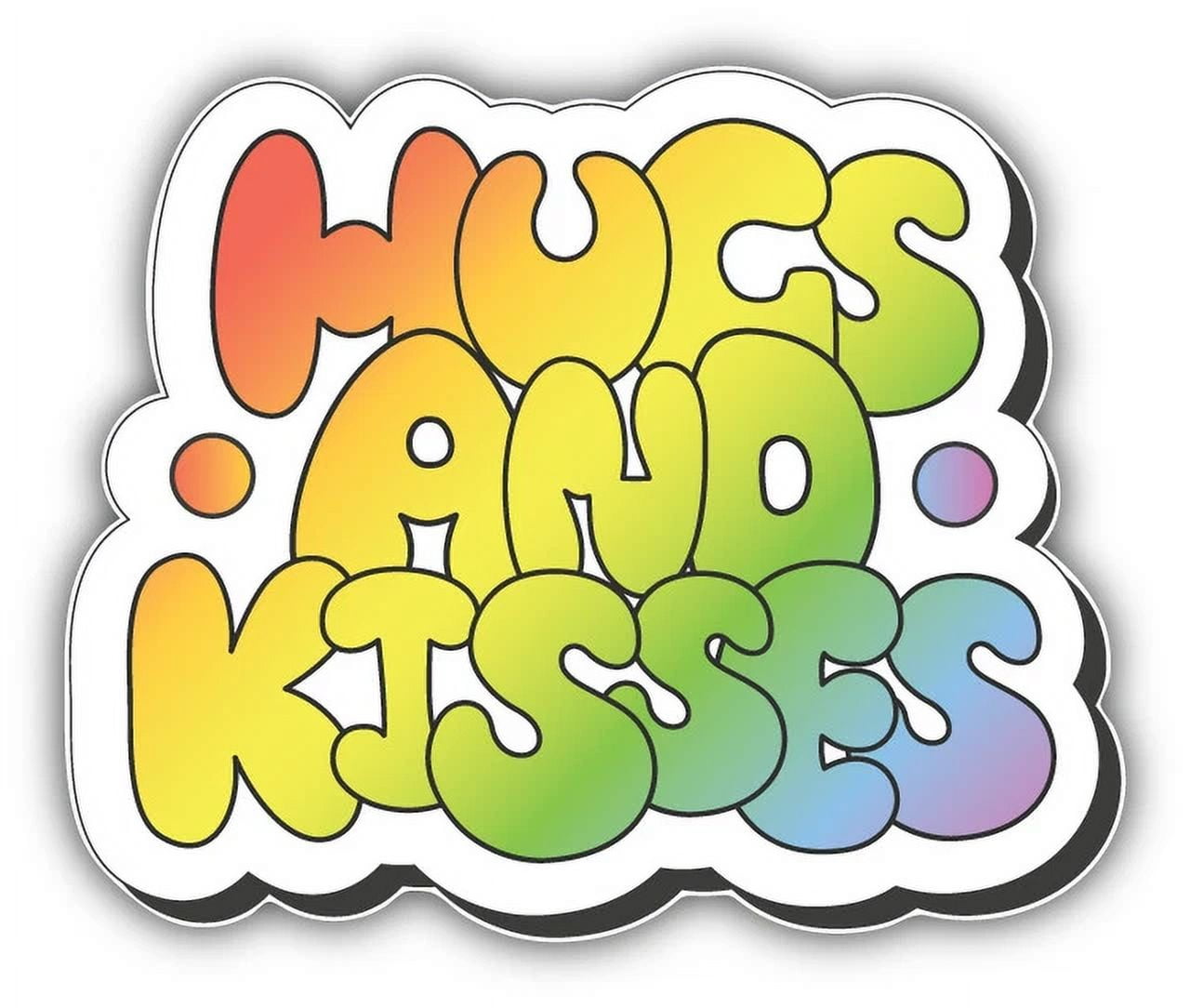 DOPASTICKER Hugs And Kisses Sticker Decal Phone Decal Water Bottle ...