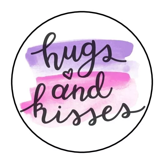 DOPASTICKER Hugs And Kisses Stickers Heart Love Phone Decal Water ...