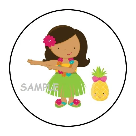 DOPASTICKER Hula Dancer Stickers Luau Tropical Hawaii Phone Decal Water ...