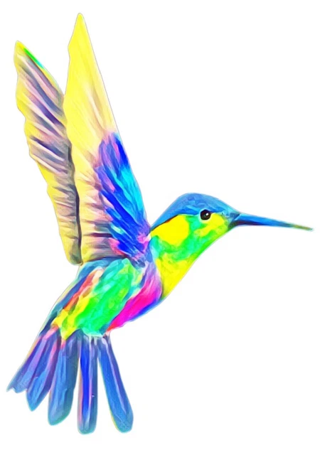 DOPASTICKER Hummingbird Sticker Always With You Love Bright Colorful ...