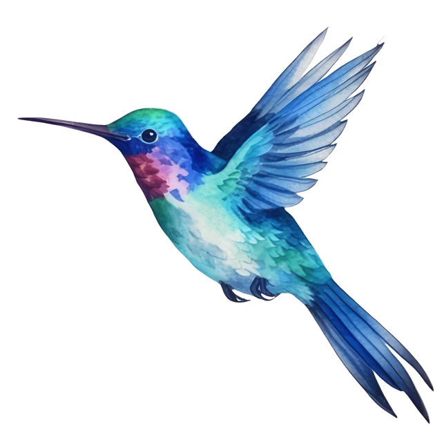 DOPASTICKER Hummingbird Sticker Beautiful Blue Bird Hope Love Grief ...