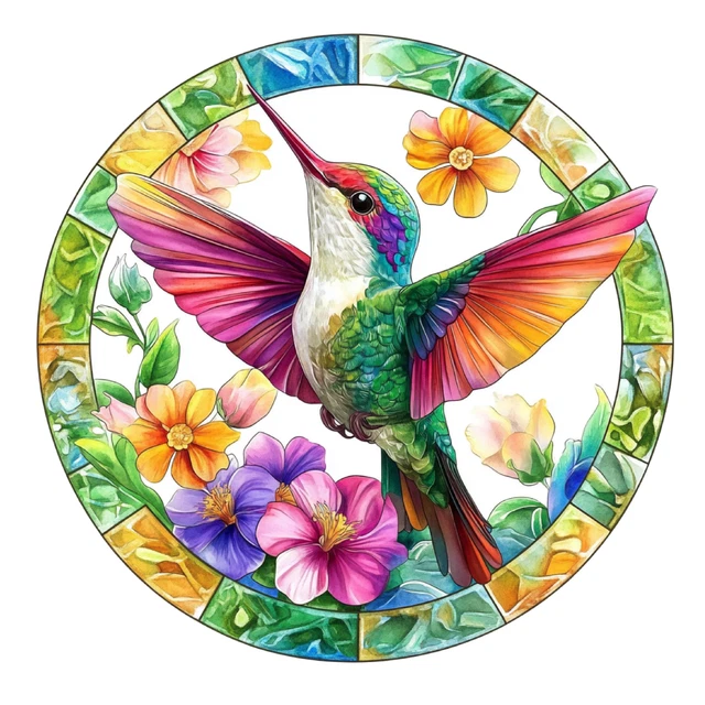 DOPASTICKER Hummingbird Sticker Delicate Bird Motif In Watercolour ...