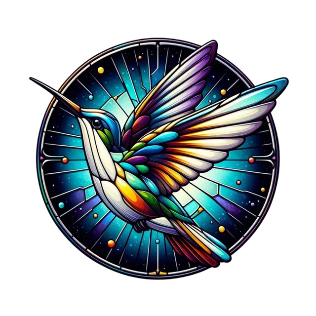 DOPASTICKER Hummingbird Sticker Delicate Bird Motif In Watercolour ...
