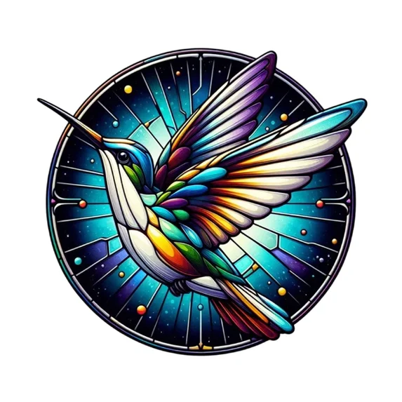 DOPASTICKER Hummingbird Sticker Delicate Bird Motif In Watercolour ...