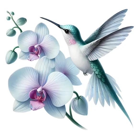 DOPASTICKER Hummingbird Sticker Delicate Bird Motif In Watercolour ...