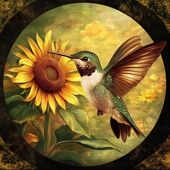 DOPASTICKER Hummingbird Sticker Delicate Bird Motif In Watercolour ...