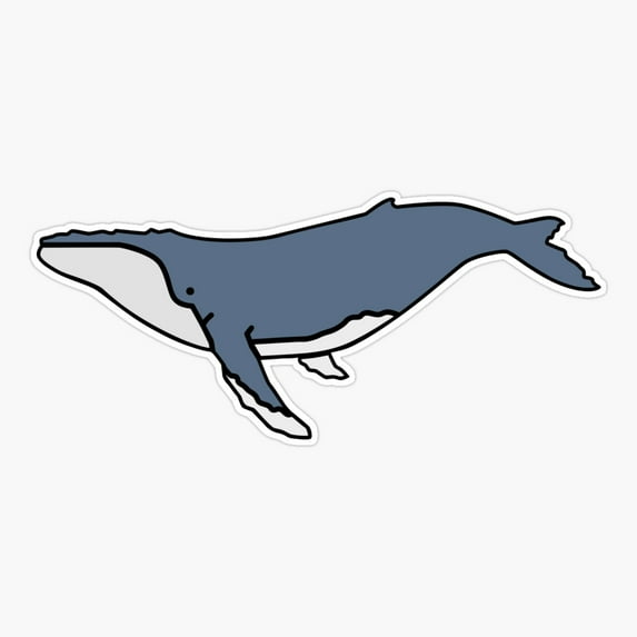 DOPASTICKER Humpback Whale Sticker, Phone Sticker Water Bottle Sticker ...