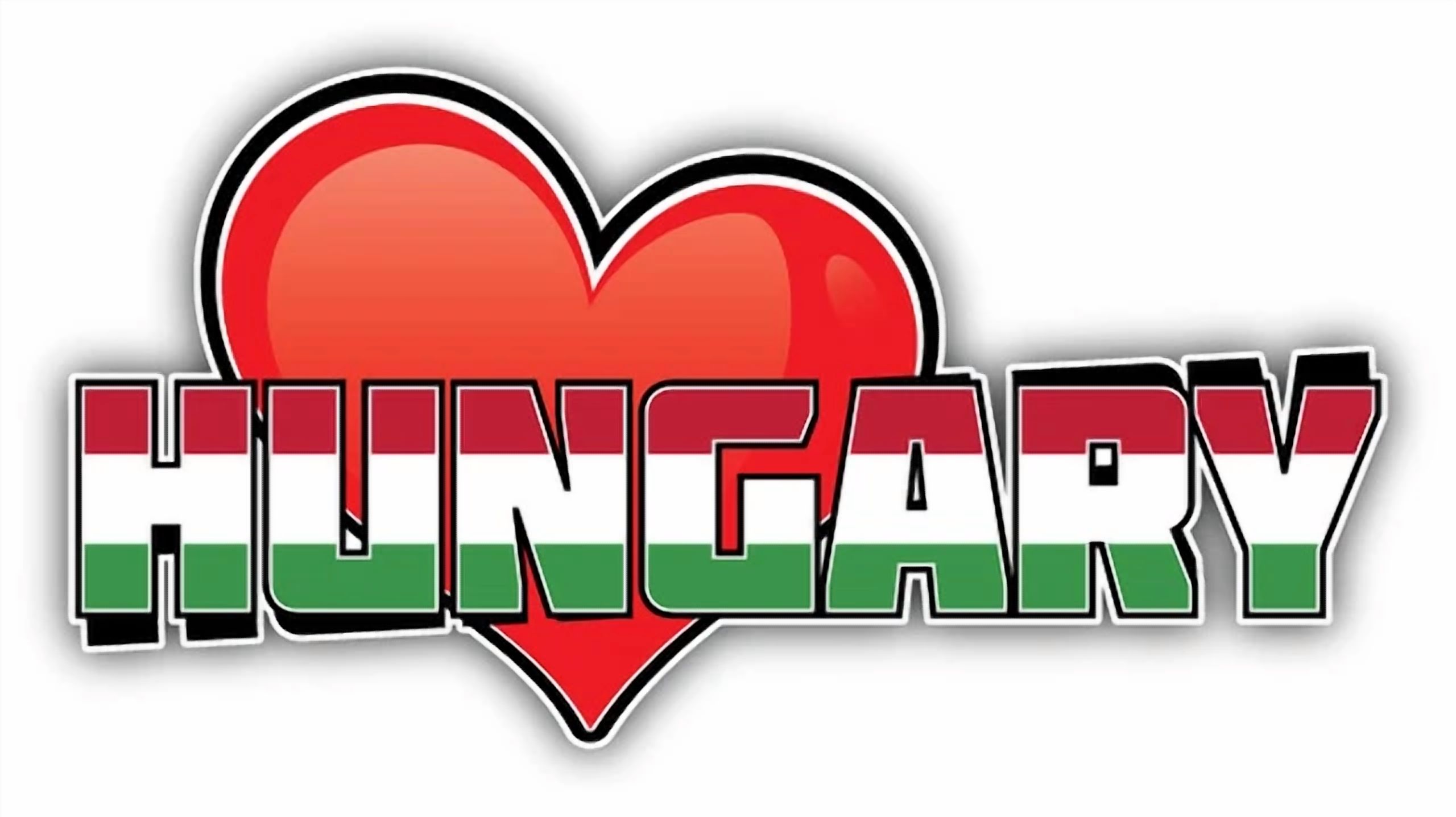 DOPASTICKER Hungary Art Heart Flag Travel Sticker Decal Phone Decal ...