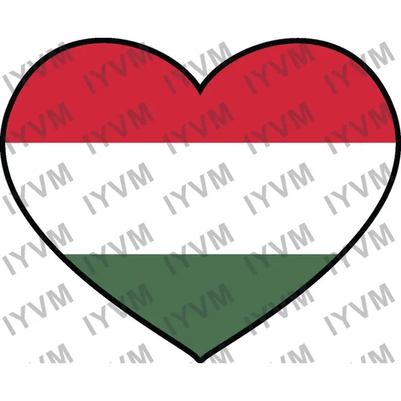 DOPASTICKER Hungary Flag Heart Sticker Decal Phone Decal Water Bottle ...