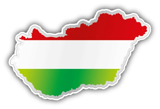 DOPASTICKER Hungary Map Flag Sticker Decal Phone Decal Water Bottle ...