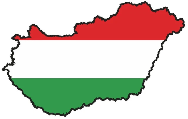 DOPASTICKER Hungary Silhouette Decal Map Flag Sticker Laptop Sticker ...