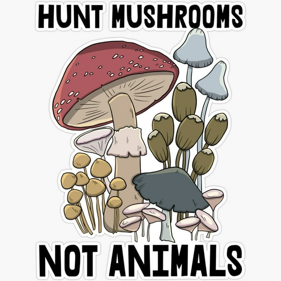 DOPASTICKER Hunt Mushrooms Not Animals Sticker Decorative Laptop, Phone ...