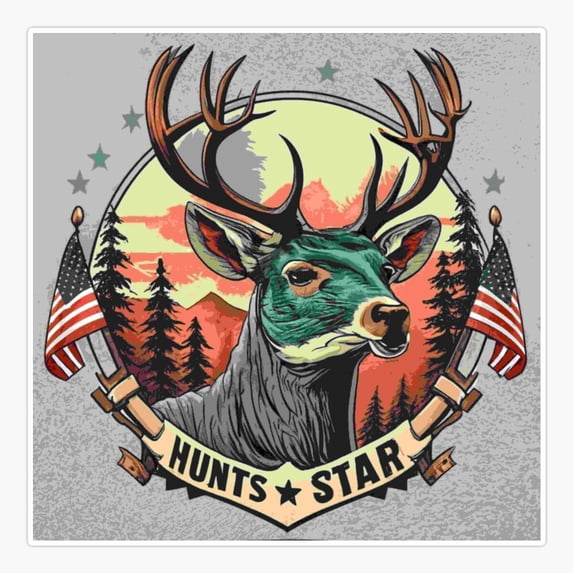 DOPASTICKER Hunt'S Star - Hunting Enthusiast Sticker, Phone Sticker Car ...