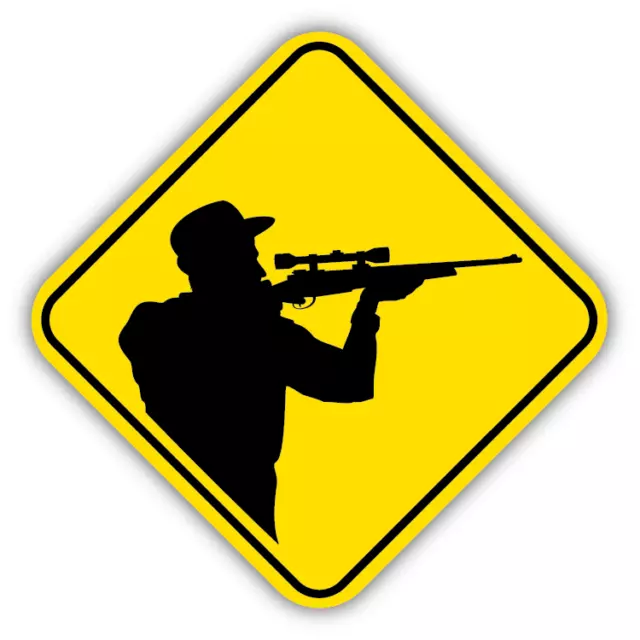 DOPASTICKER Hunters Warning Sticker Decal Phone Decal Water Bottle ...