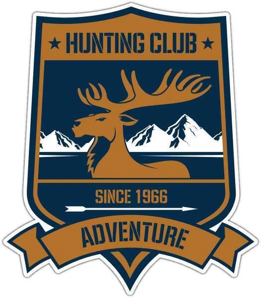 DOPASTICKER Hunting Adventure Moose Hunter Club Car Window Sticker ...