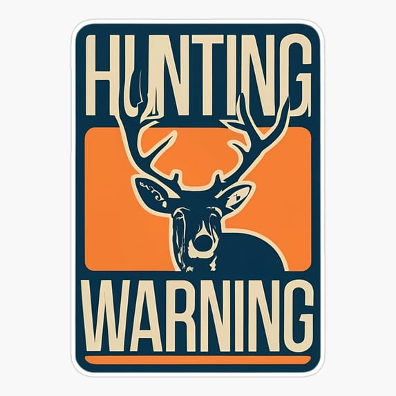 DOPASTICKER Hunting Warning Sign Sticker, Phone Sticker Car Stickers ...