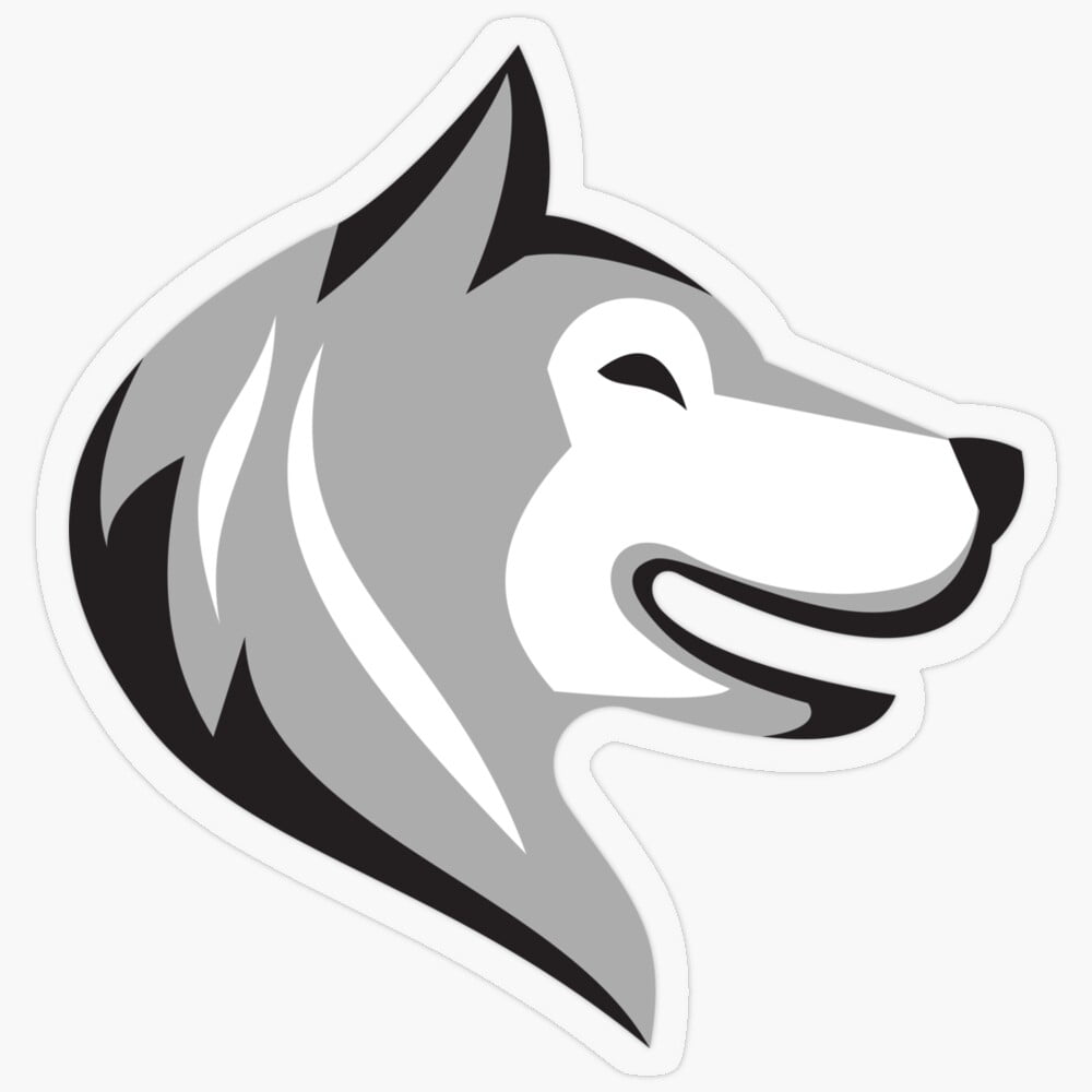 DOPASTICKER Husky Dog Head Retro Transparent Sticker Phone Decal Water ...