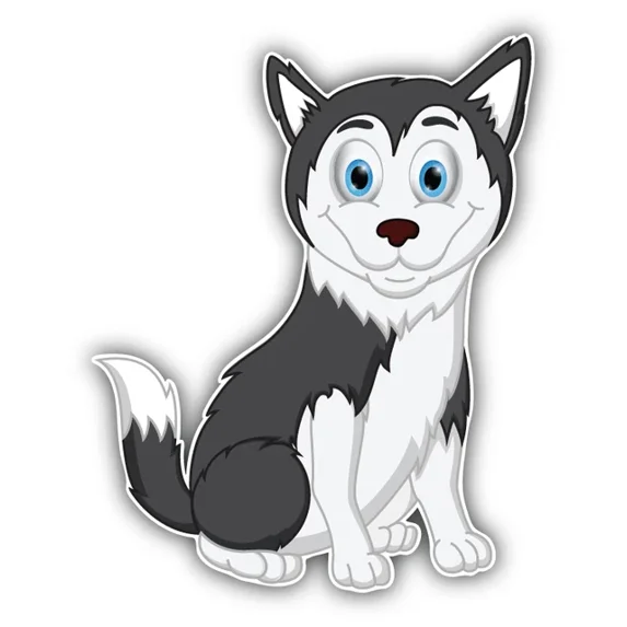 DOPASTICKER Husky Dog Sticker Decal Phone Decal Water Bottle Stickers ...