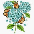 DOPASTICKER Hydrangea And Butterfly Sticker Decorative Laptop, Phone ...