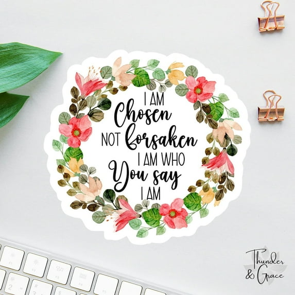 DOPASTICKER I Am Chosen Sticker, Affirmation Sticker, Laptop Sticker ...