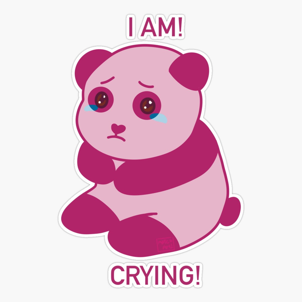DOPASTICKER I Am! Crying! Sticker, Phone Sticker Car Stickers, Birthday ...